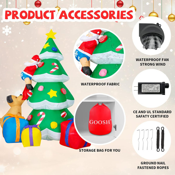 The Holiday Aisle® Jauna 6 8ft Christmas Inflatable Christmas Tree